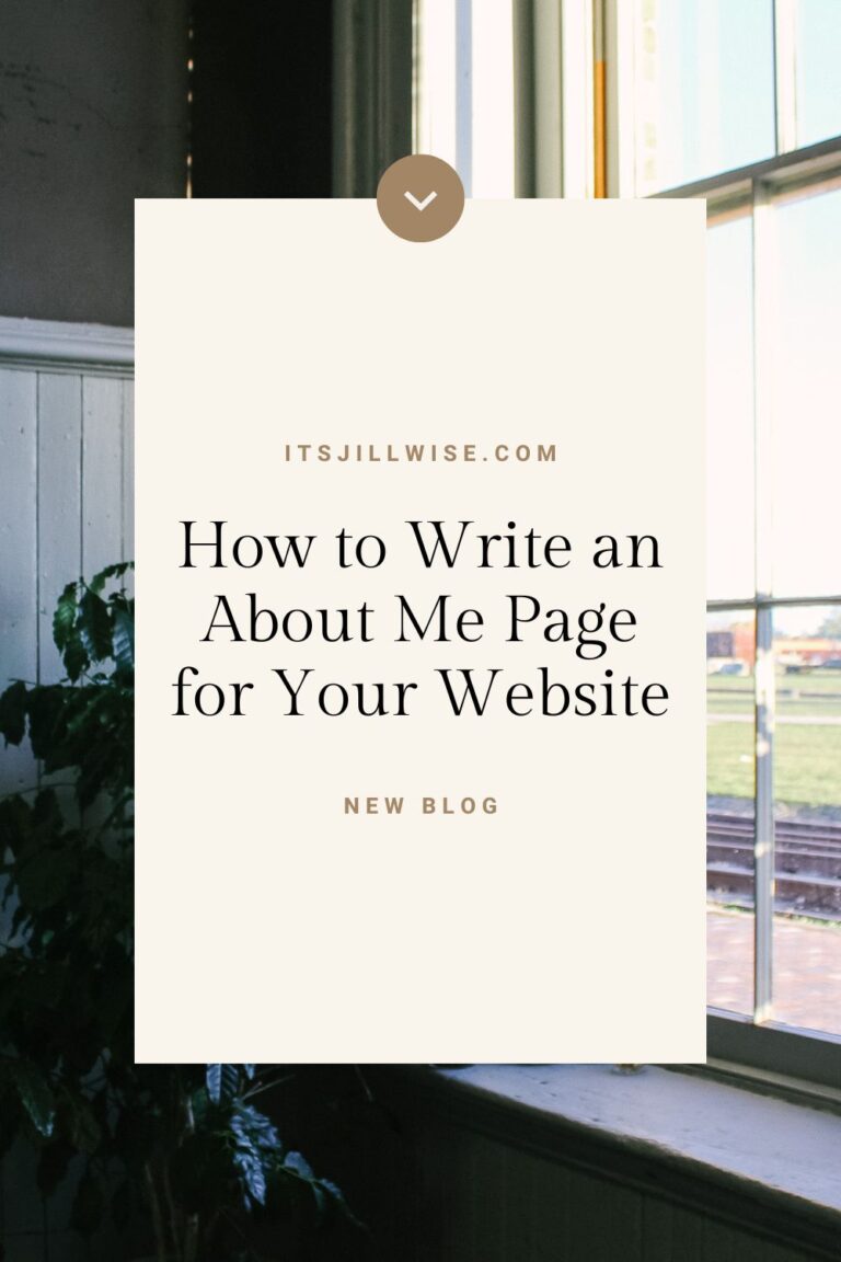 How to write an about me page for your website
