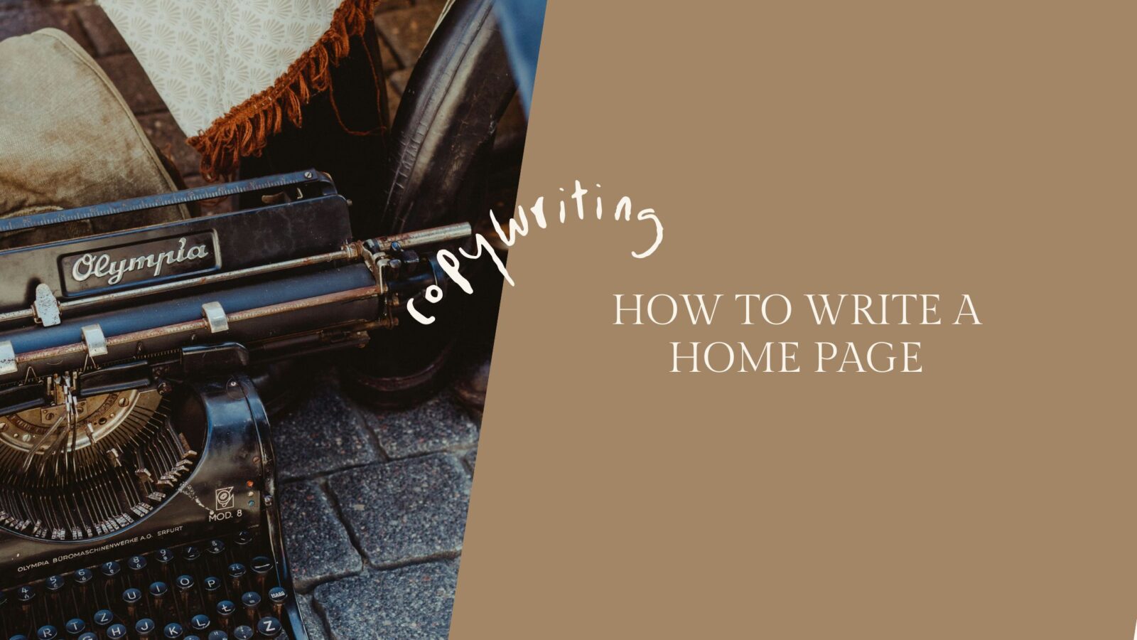 How to write a home page